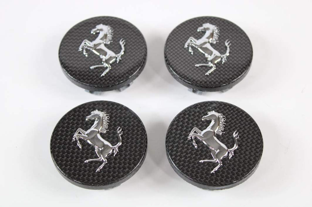 Ferrari OEM Carbon Fiber Center Caps - Set of 4 — Boch Exotics Pro Shop